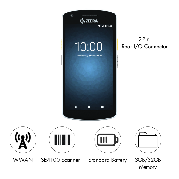 Zebra EC55BK-11B112-A6 EC55 mobile computer from Smart Print and Labelling