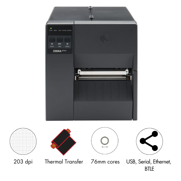 ZT11142-T0E000FZ Zebra ZT111 label printer from Smart Print and Labelling