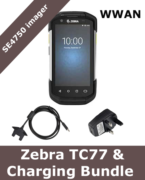 Zebra TC77HL-5ME24BG-A6 TC77 & Charging Bundle | Smart Print and Labelling