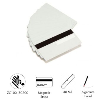 104523-118-01 Zebra Premier plastic cards with HiCo magnetic stripe ...